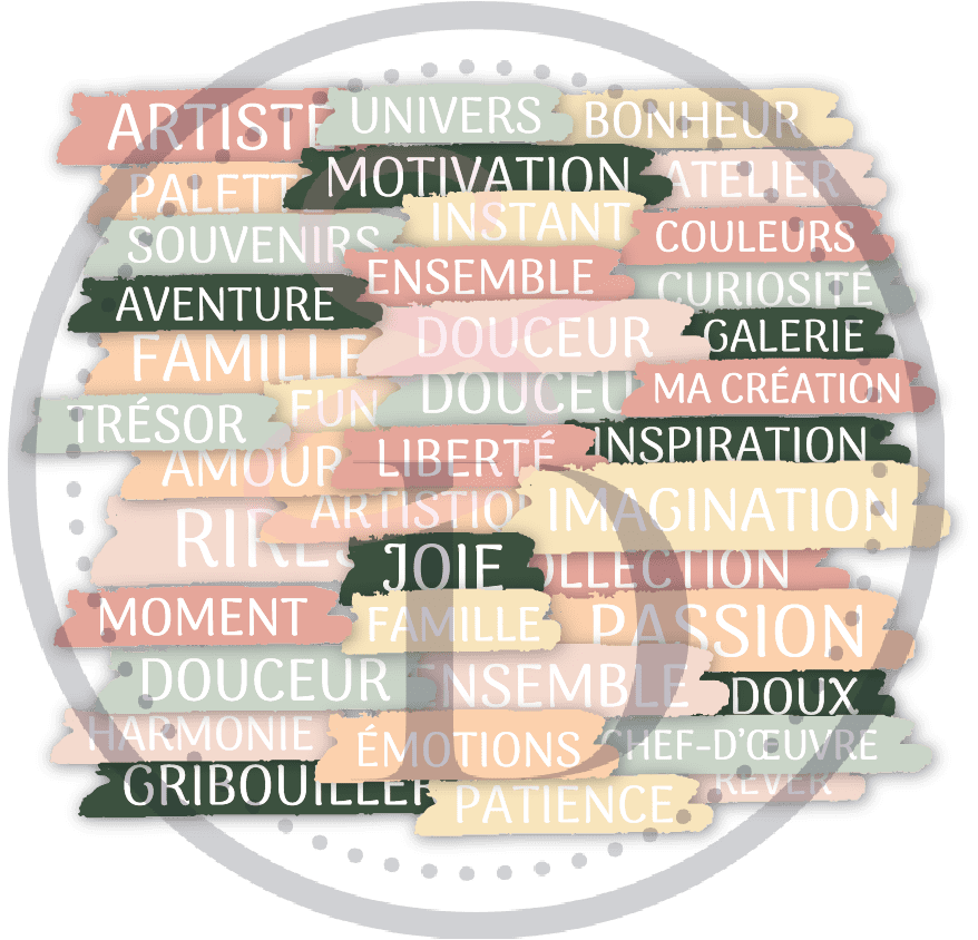 Die cuts papier Les jolis mots en peinture | Collection Au pays des ...