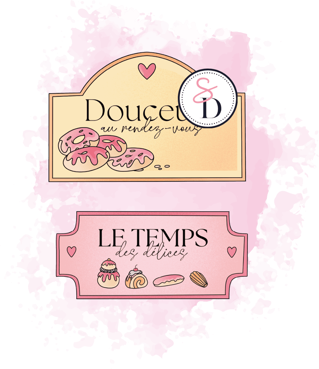 Tampon “Duo de panneaux” – Scrapbooking – Scrap Didi
