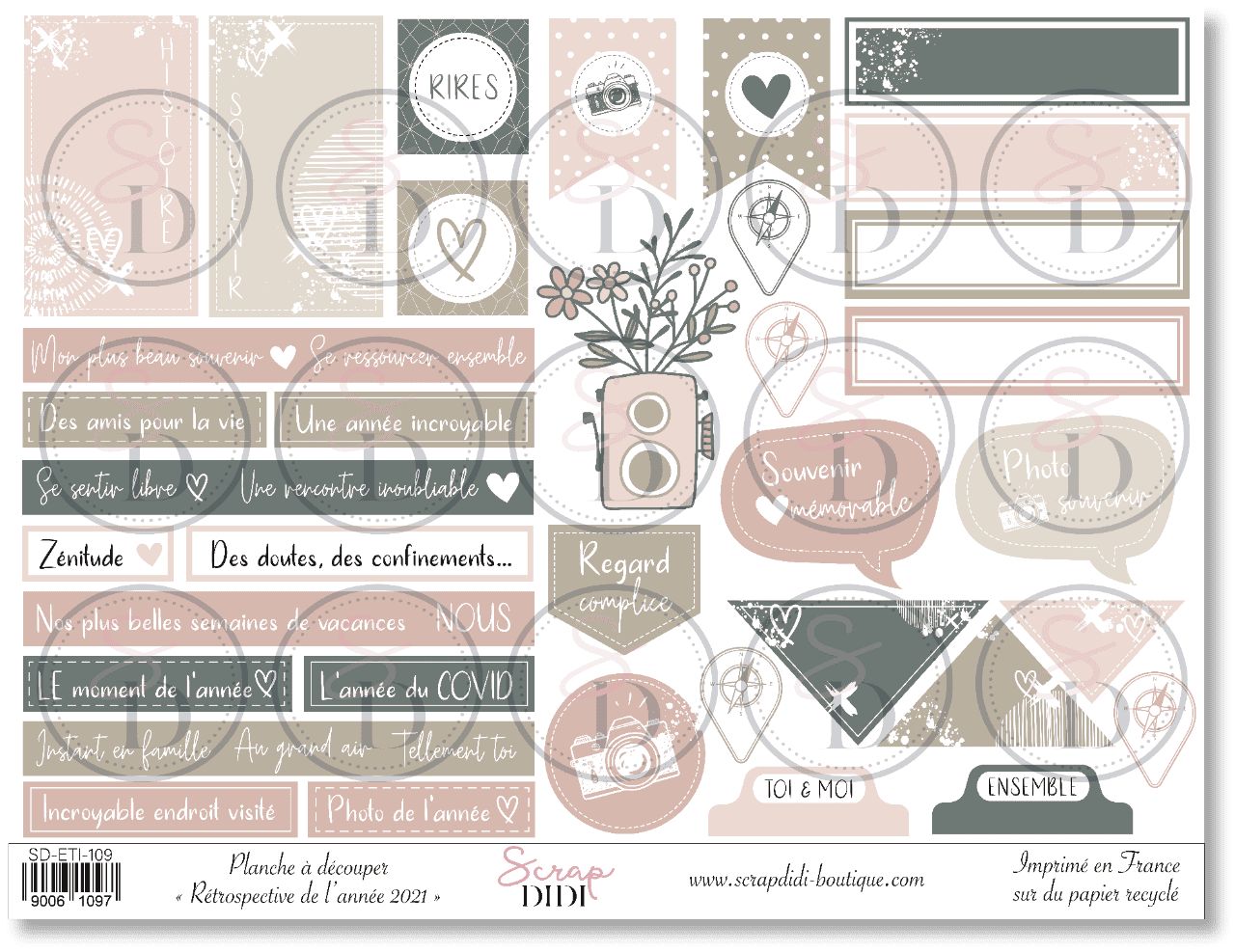 Planche à découper - Rétrospective de l'année - Scrapdidi-boutique